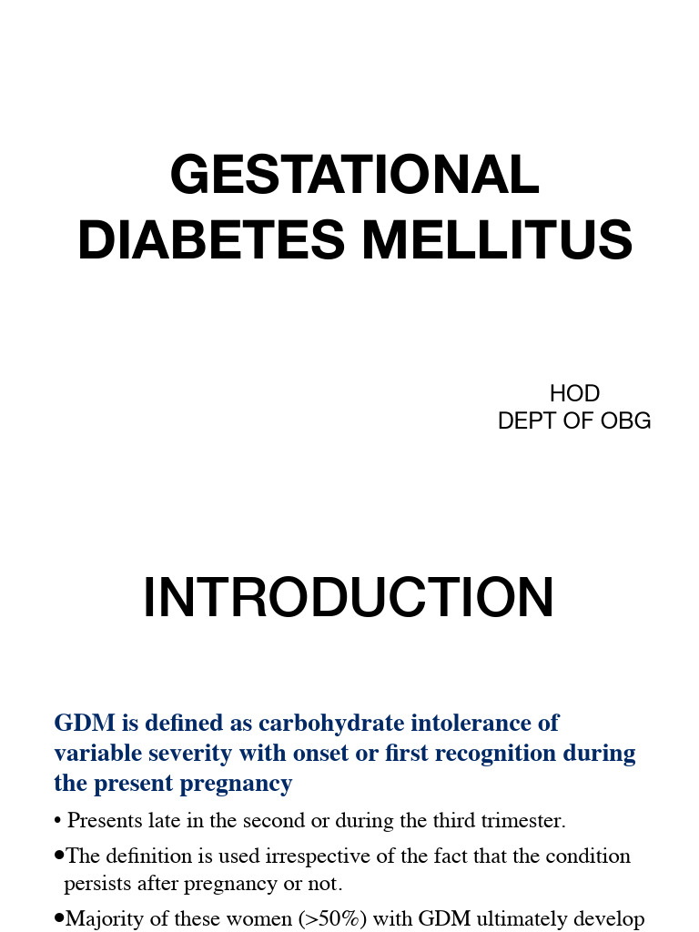 GDM | PDF | Gestational Diabetes | Diabetes