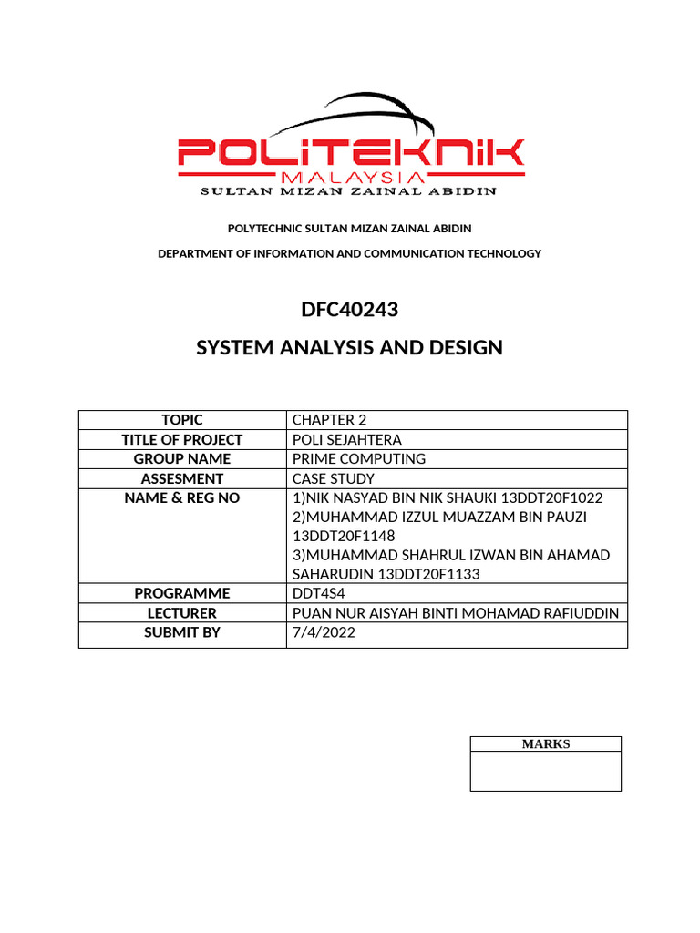 System Analysis and Model Case Study | PDF | Databases | Information