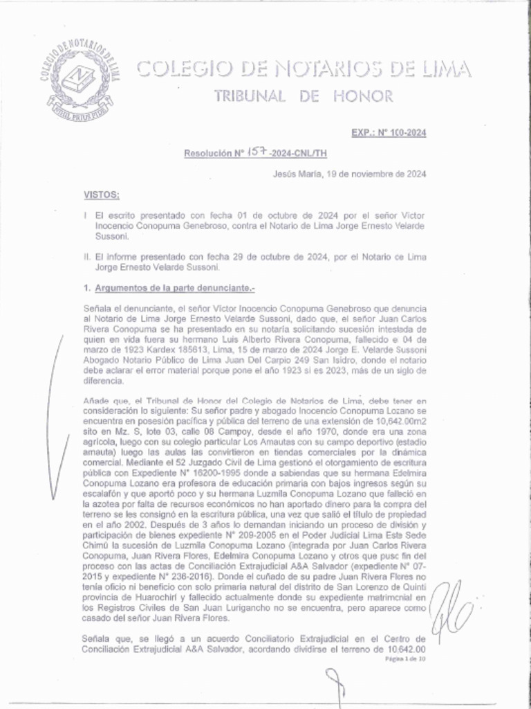 Colegio de Notarios de Lima | PDF