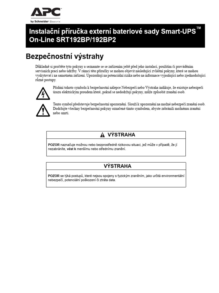 Bezpe Nostní Výstrahy: Instala Ní P Íru Ka Externí Bateriové Sady Smart ...