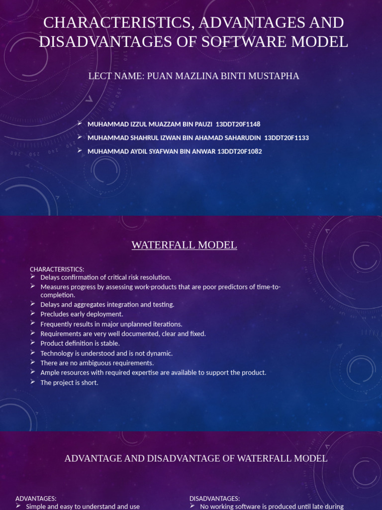 Characteristics, Advantages and Disadvantages of Software Model | PDF ...