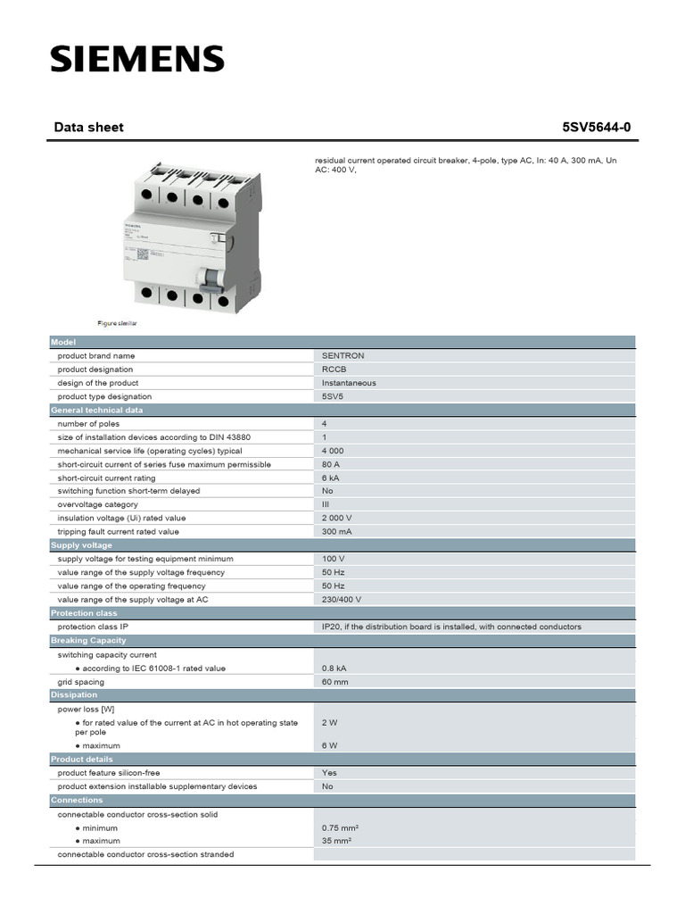 5SV56440_datasheet_en | PDF | Alternating Current | Electrical Engineering