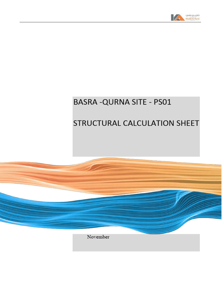 PS01 Qurna Calculation Sheet | PDF | Structural Load | Structural Steel