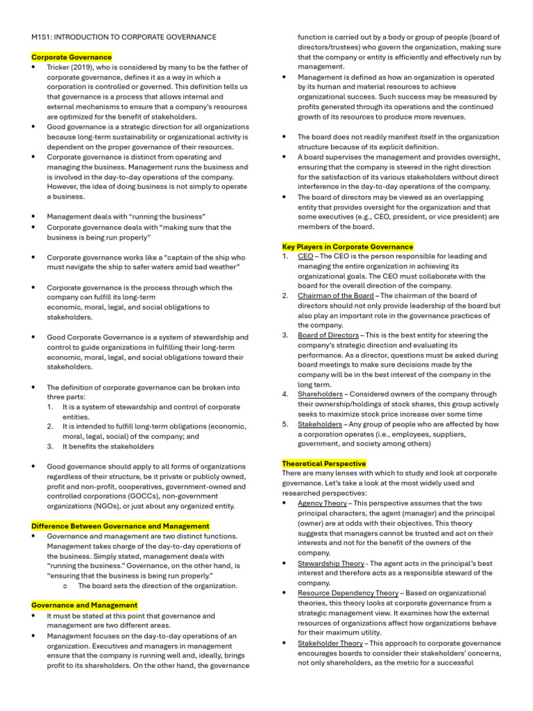 Gov Midterms | PDF | Sarbanes–Oxley Act | Internal Control