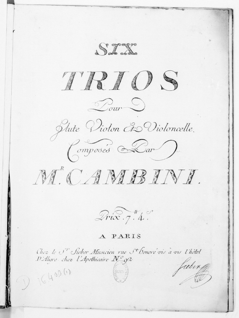 Cambini Trio Flu | PDF