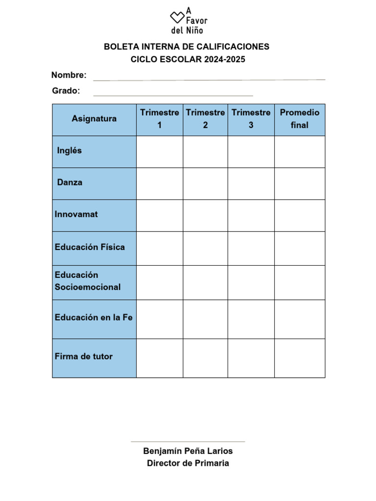 White Blue Professional High School Report Card | PDF