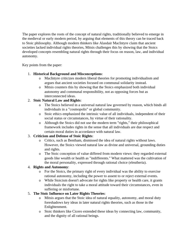 Stoicsm Natural Law | PDF | Stoicism | Natural Law