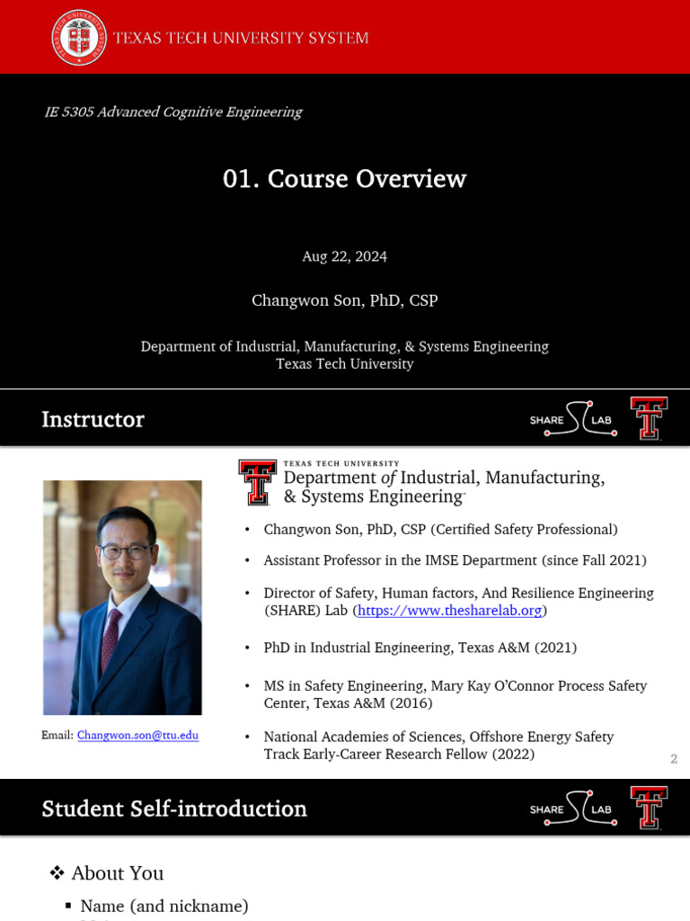 IE5305 - Lecture01. Course Overview | PDF | Artificial Intelligence | Intelligence (AI) & Semantics