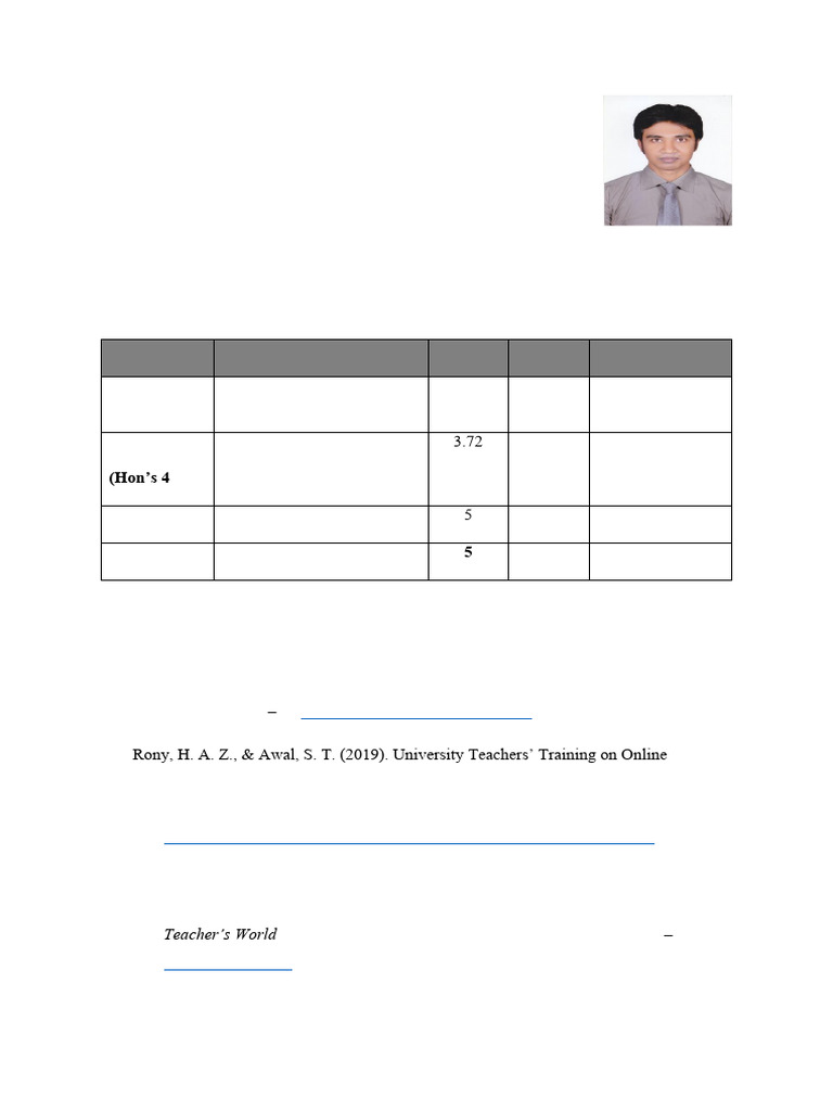 Resume of Hasan Al Zubayer Rony For BRAC University | PDF | Flight ...