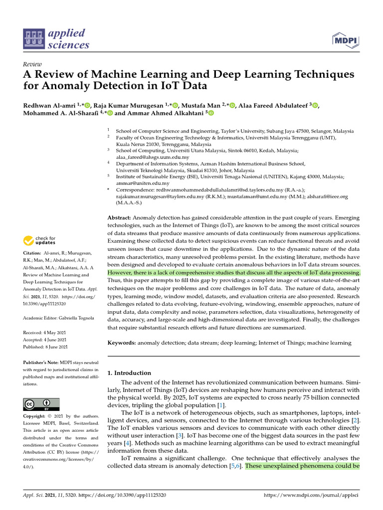4.A Review of Machine Learning and Deep Learning Techniques For Anomaly Detection in IoT Data ...