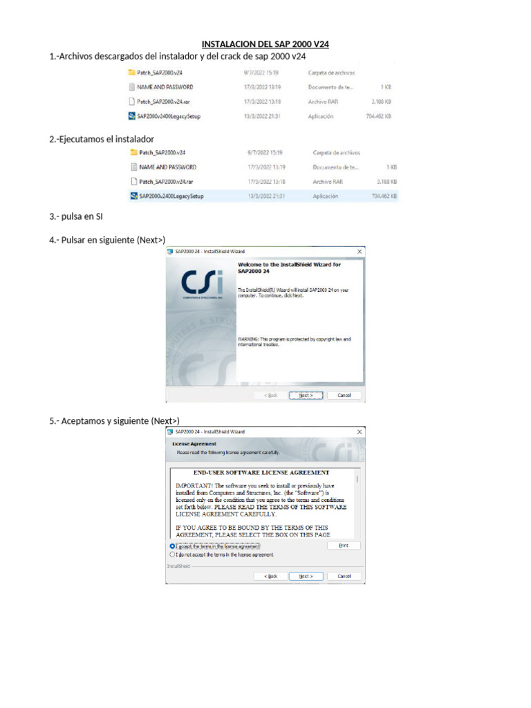 Instalación de SAP 2000 V24 paso a paso | PDF