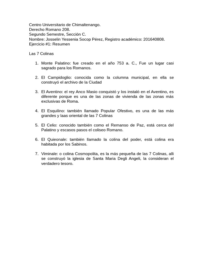 Ejercicio 1 | PDF | Herencia | Roma antigua