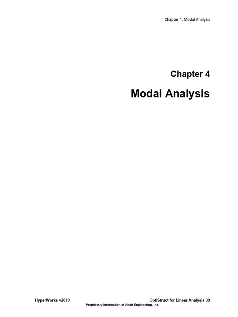 06 CH04 Modal Analysis Oslin V2019 Apr2019 | PDF | Beam (Structure) | Young's Modulus