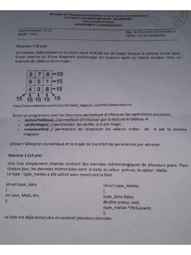 Examen ASD 03 2021-2022 | PDF