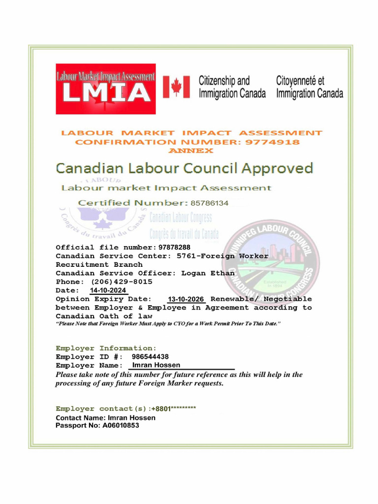 Imran Hossen Lmia Certificate | PDF