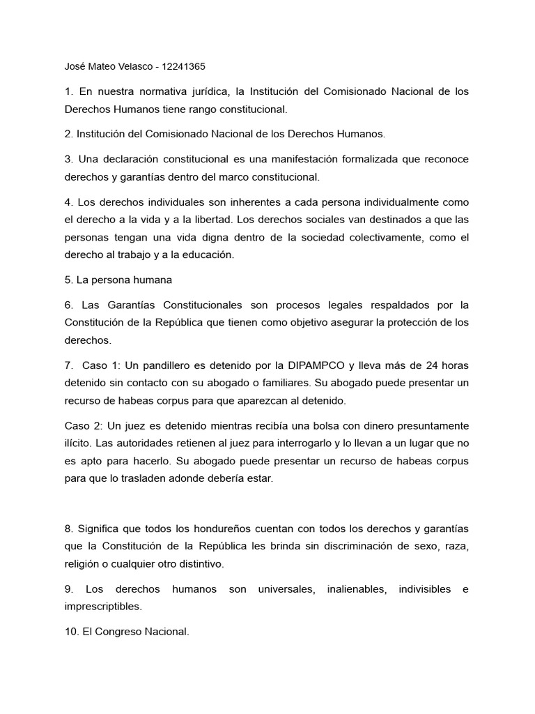 Prueba 1 DDHH | PDF