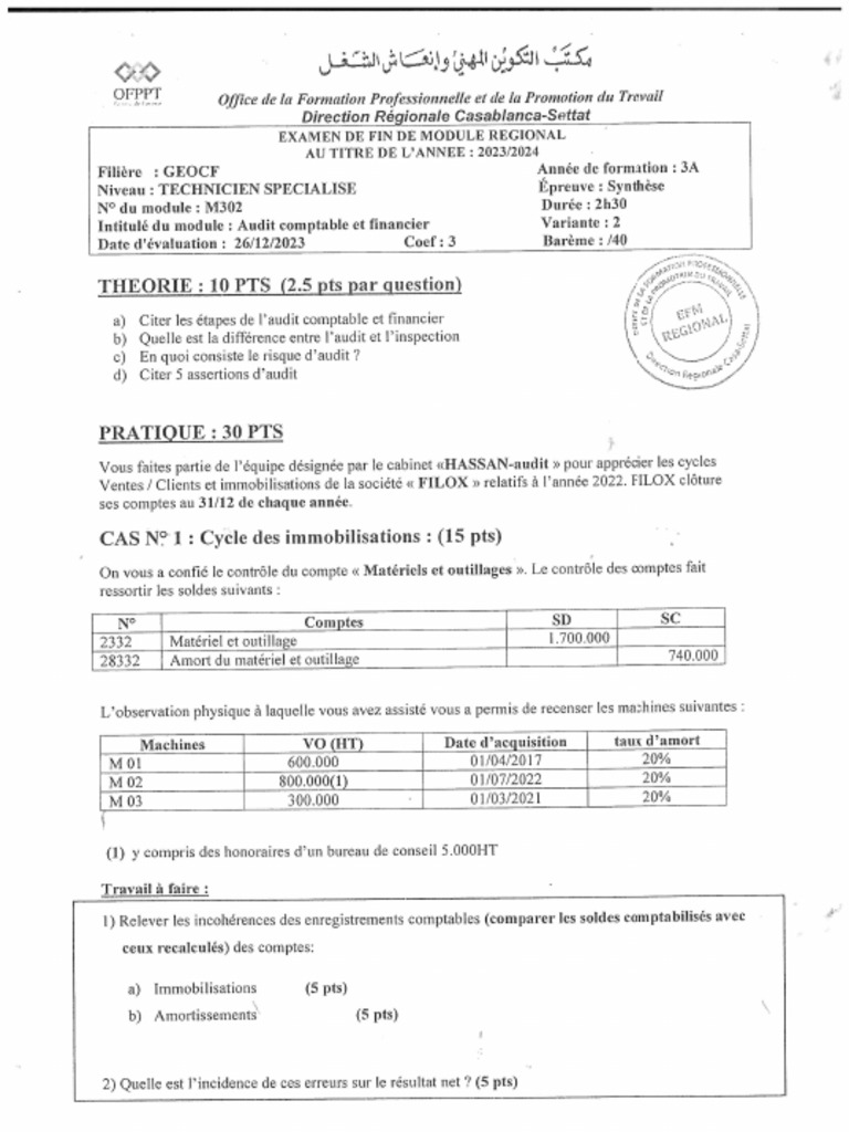EFM 12.2023 Audit V2 Page 1 | PDF
