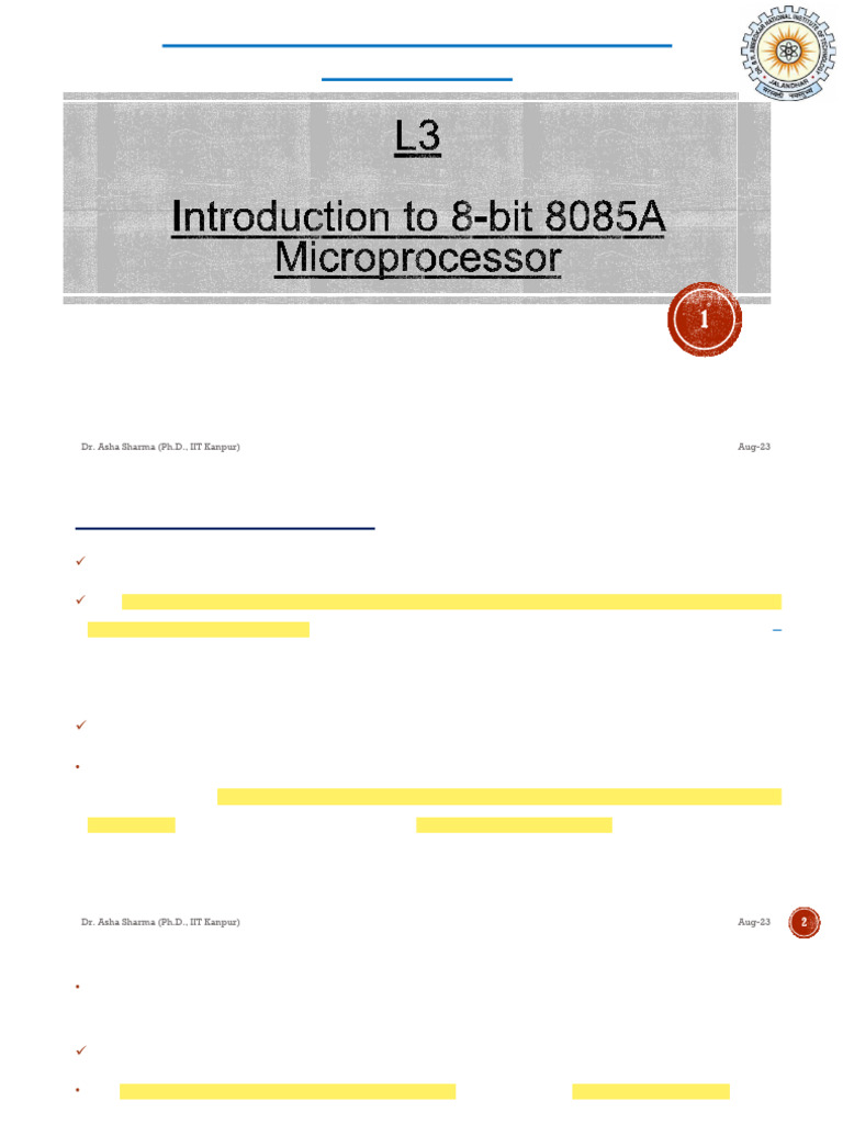 Eepc-301 L3 | PDF | Assembly Language | Input/Output