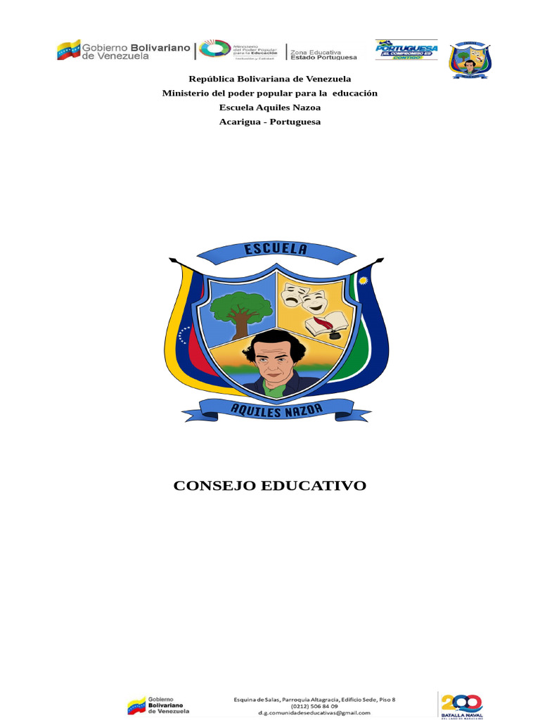 Acta de Consejo Educativo 2024-2025 Esc Aquiles Nazoa | PDF | Documento de identidad