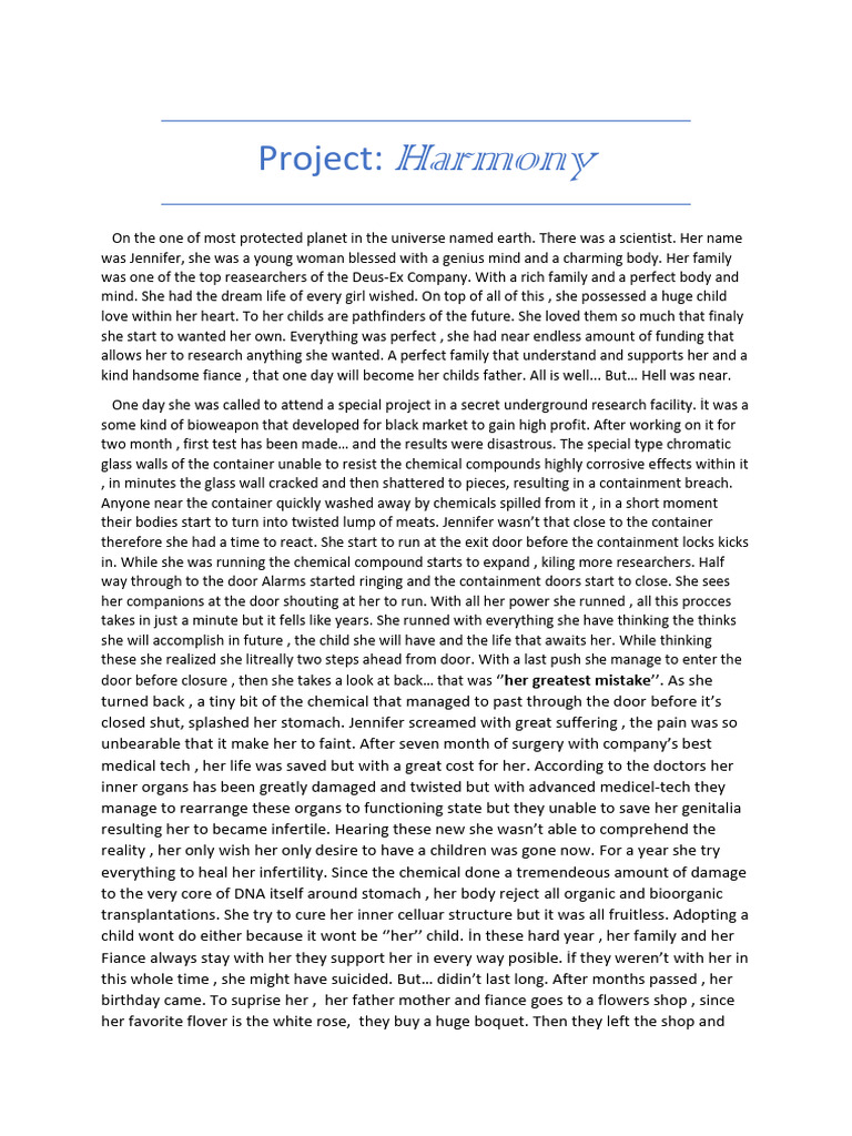 Project Harmony-1 | PDF