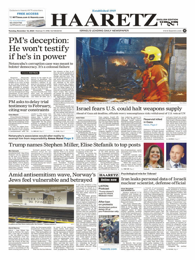 Haaretz 12-11-24 | PDF