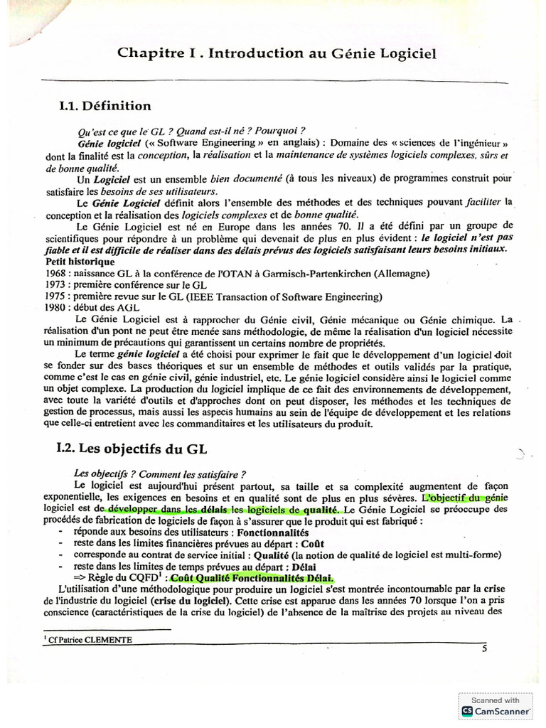 Introduction Au Génie Logiciel Niveau 1 | PDF