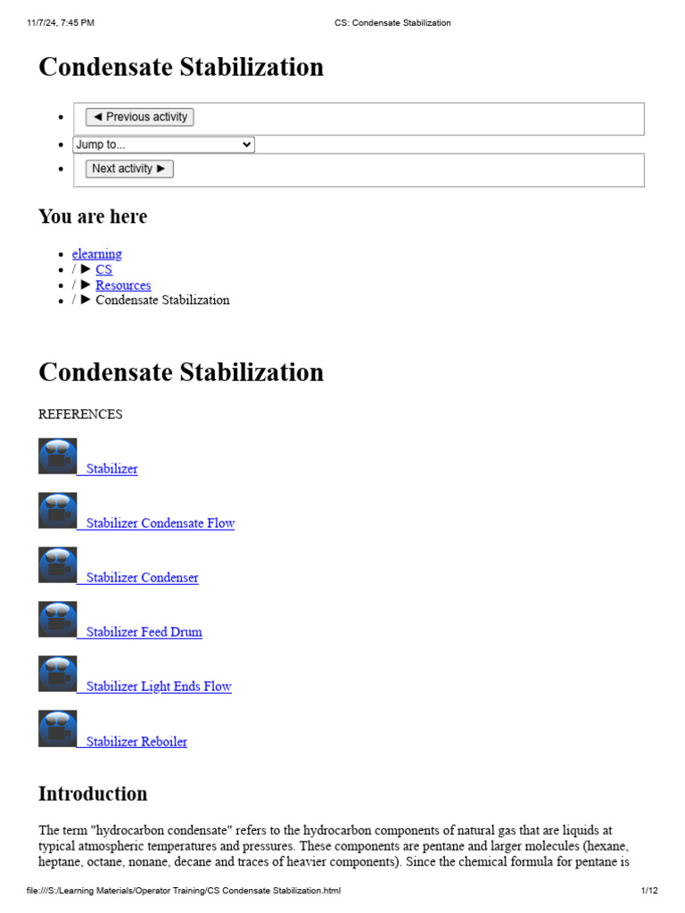 CS - Condensate Stabilization | PDF | Liquids | Pressure
