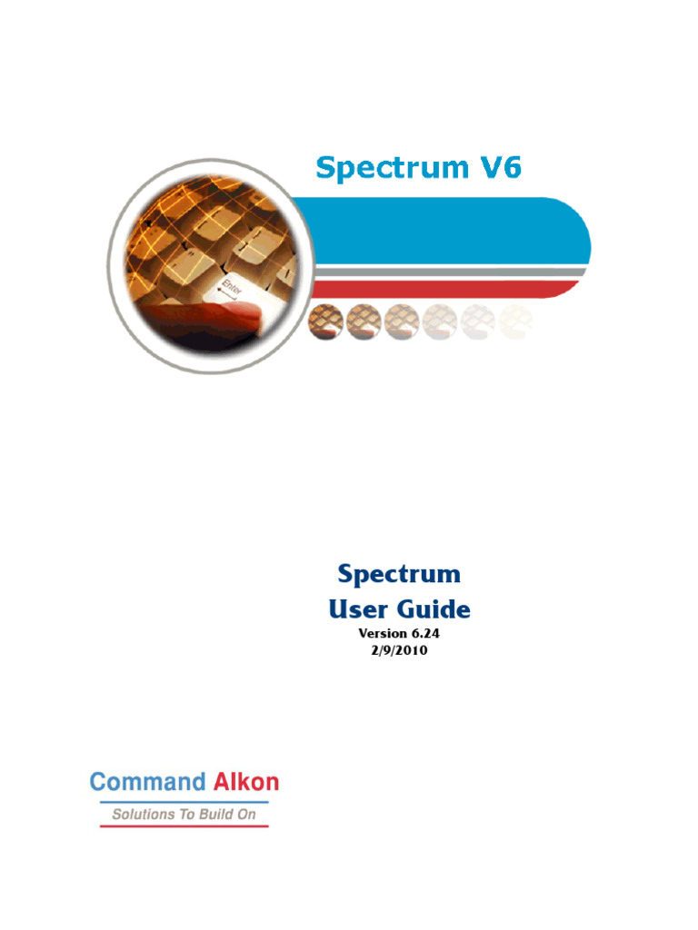 SpectrumV624 UserGuide | PDF | Databases | Menu (Computing)