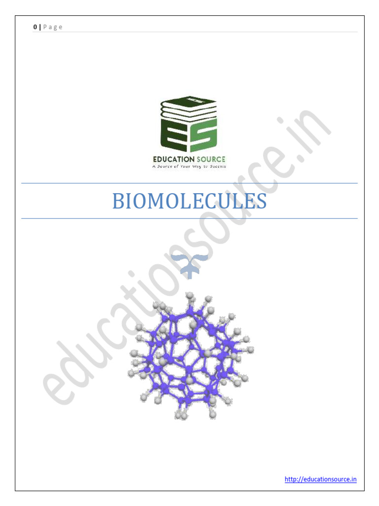 Biomolecules NCERT Notes | PDF | Protein Structure | Carbohydrates