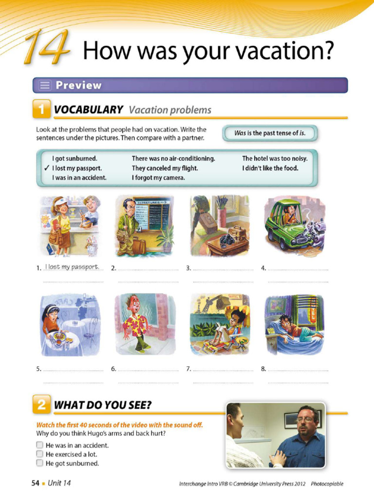 Unit 14 - How Was Your Vacation | PDF