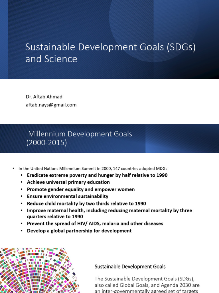 Lecture 9, SDGs and Science | PDF | Millennium Development Goals | Sustainability