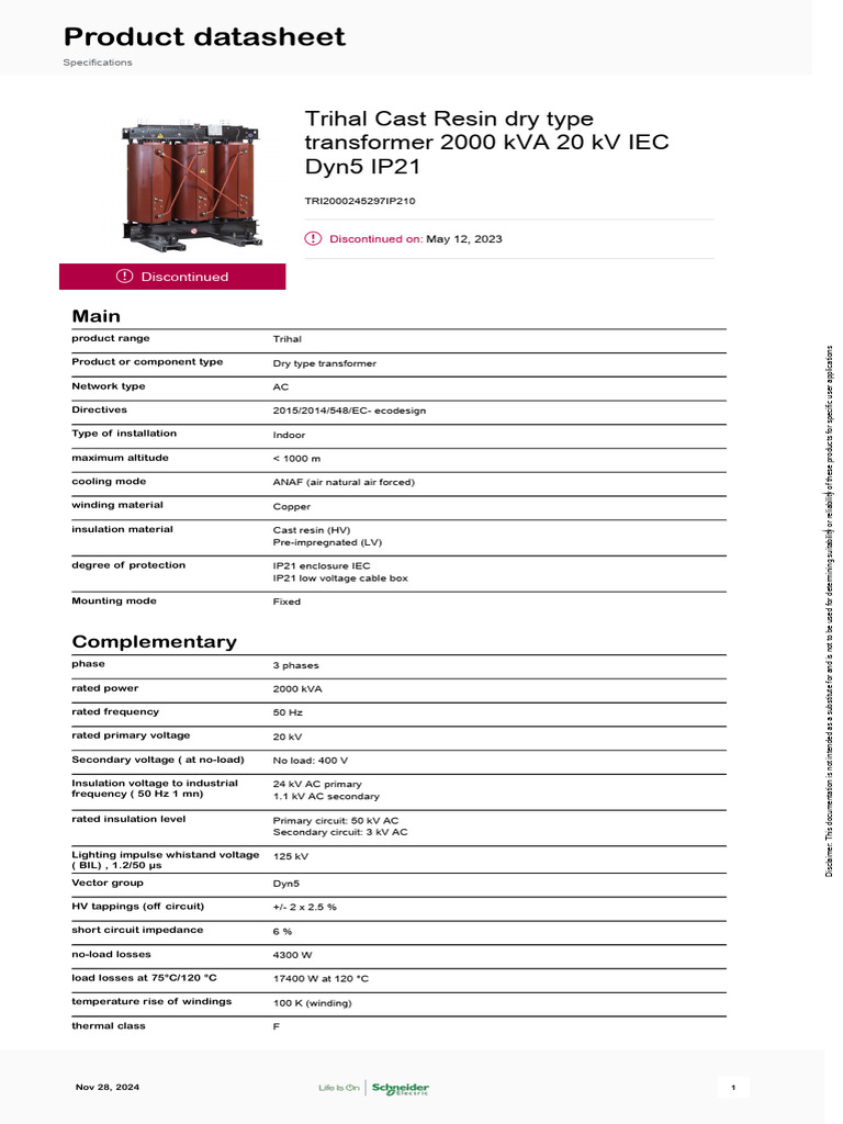 Schneider Electric Trihal TRI2000245297IP210 | PDF | Electronics ...
