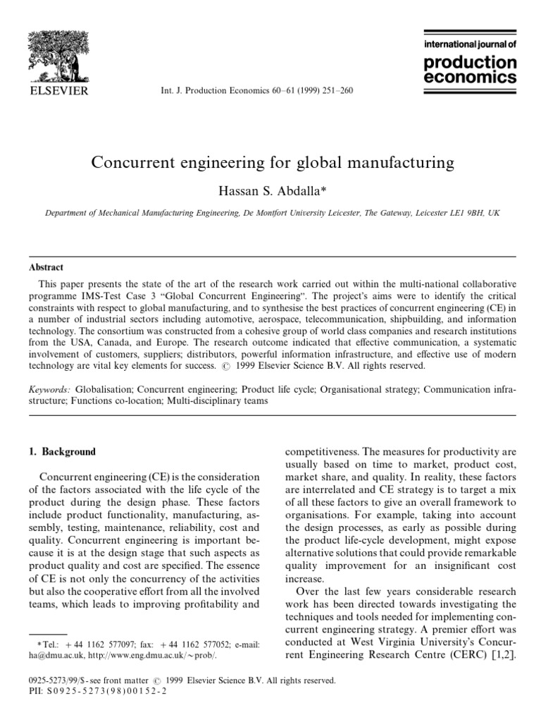 Global Concurrent Engineering Insights | PDF | Benchmarking | Engineering