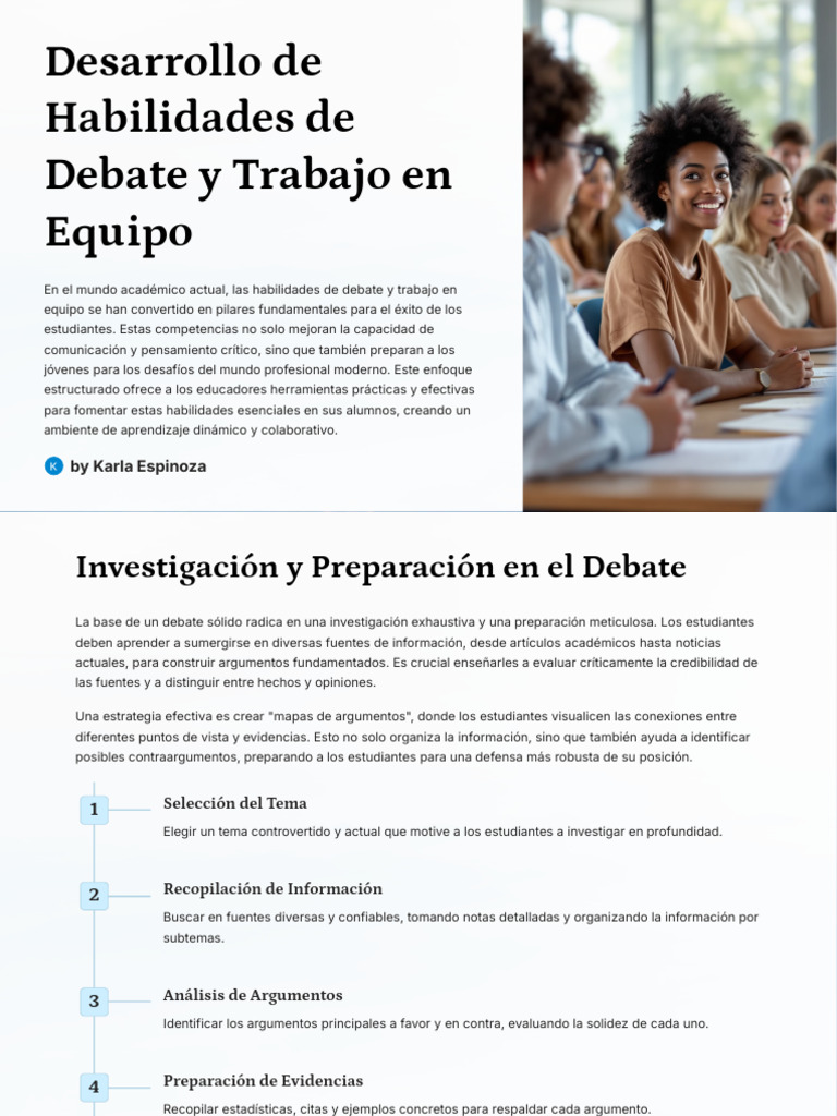 Habilidades de Debate y Trabajo en Equipo | PDF | Las emociones ...