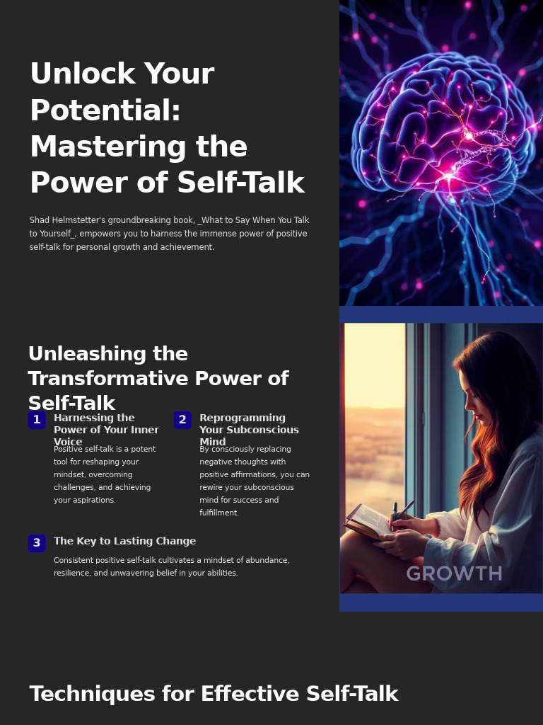 Unlock Your Potential: Mastering The Power of Self-Talk | PDF | Motivational | Motivation