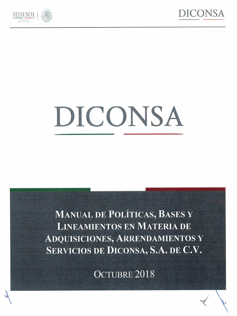 Manual de Políticas, Bases y Lineamientos en Materia de Adquisiciones ...