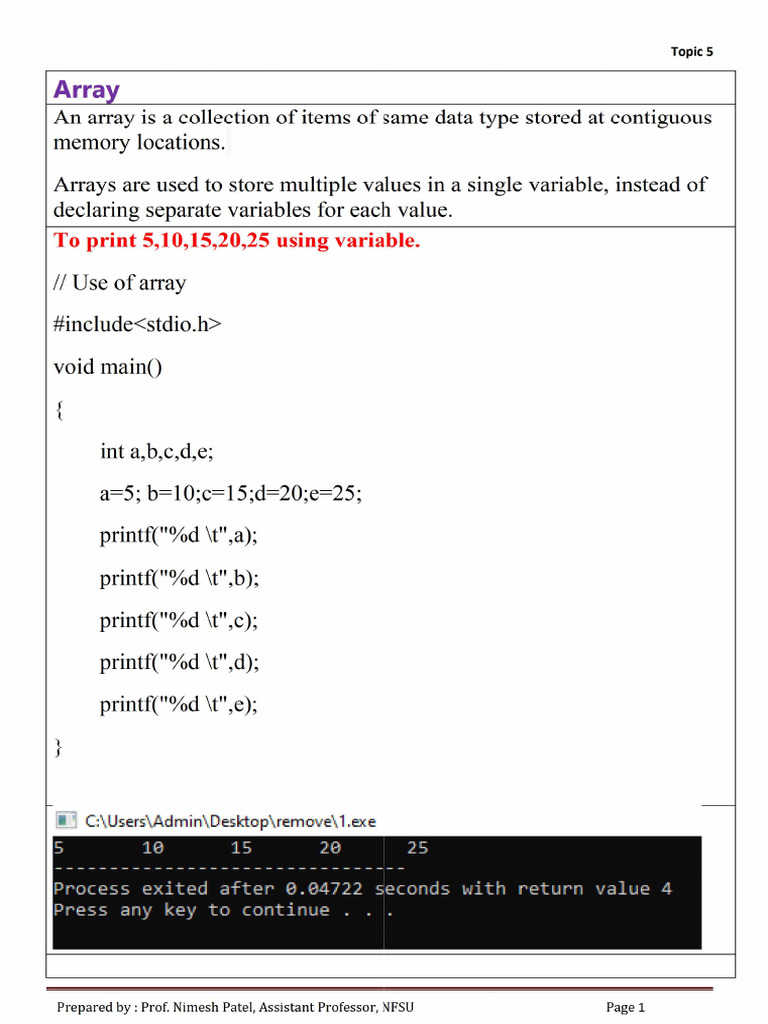 Array | PDF