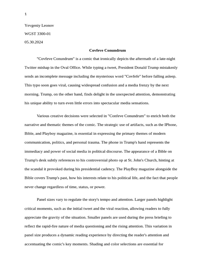 Comics Paragraph | PDF