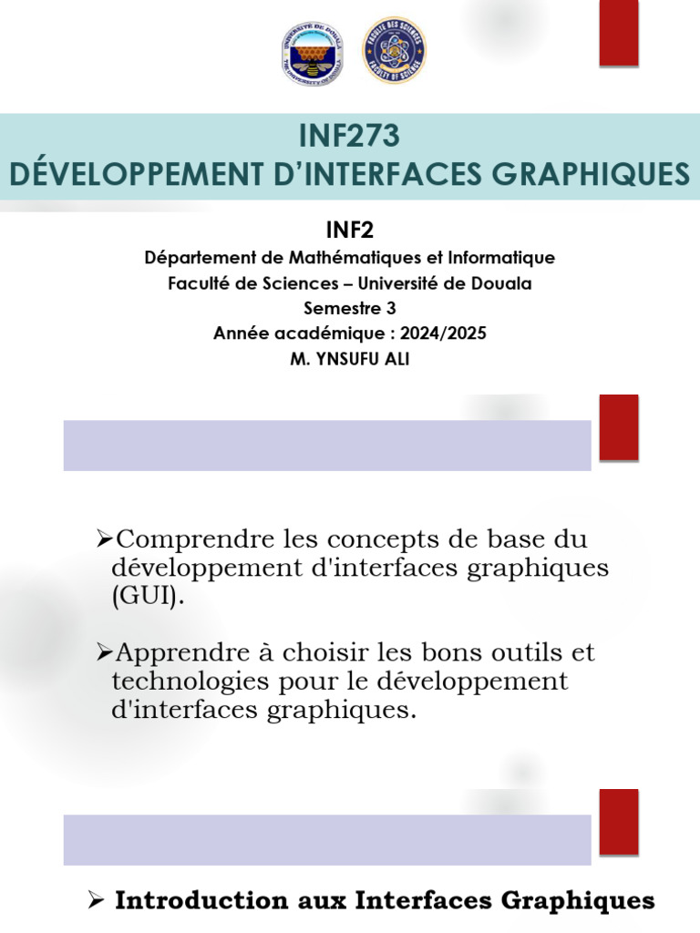 Cours GUI: Concepts et Outils UI | PDF | Interface graphique | Interaction humain-ordinateur