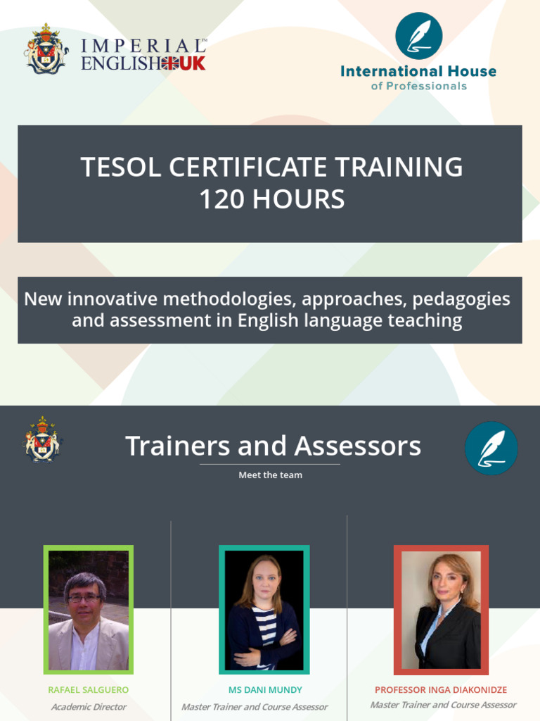 British TESOL Certificate - 120 Hours | PDF | Learning | Vocabulary