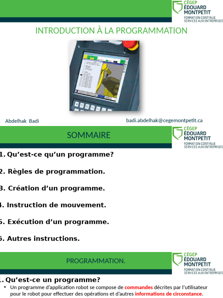 Introducion A La Programmation | PDF | Programme informatique ...