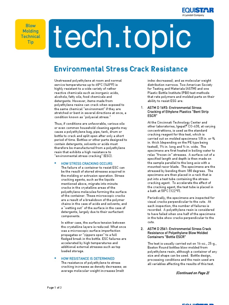 ESCR | Download Free PDF | Polyethylene | Building Engineering