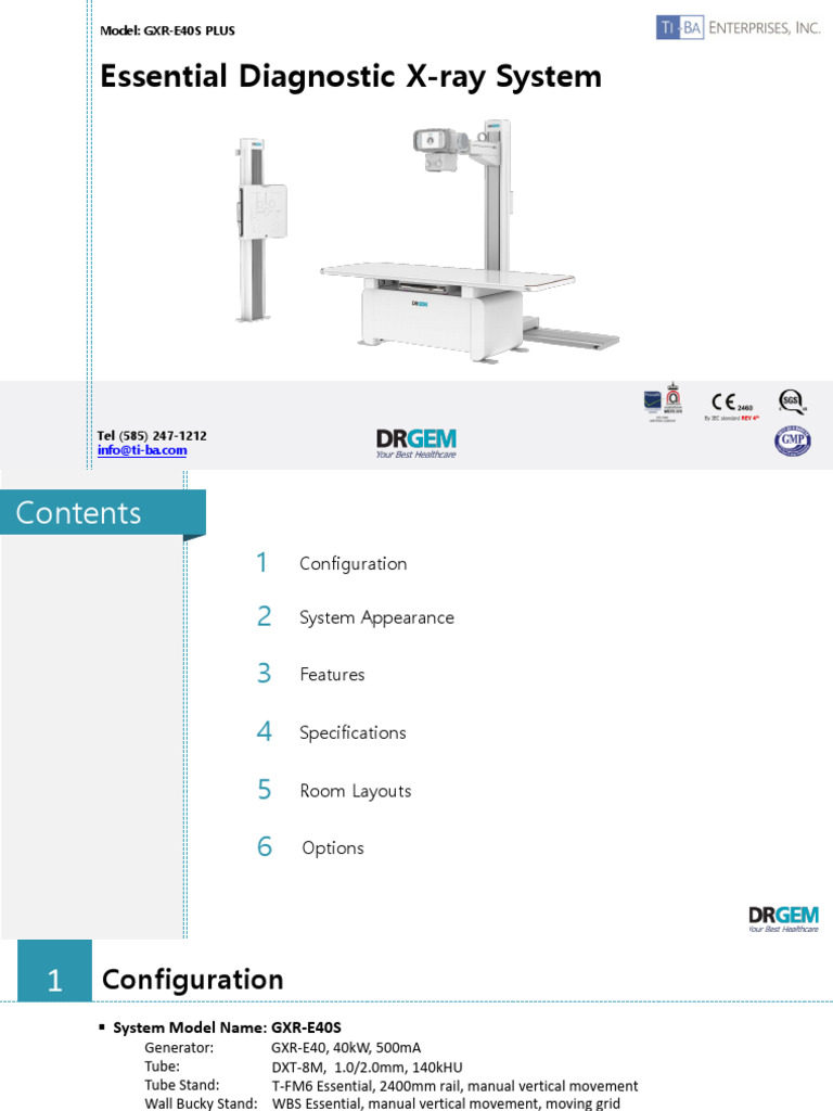 DRGEM GXR E40S Plus Product Presentation TI BA | PDF | Manufactured Goods
