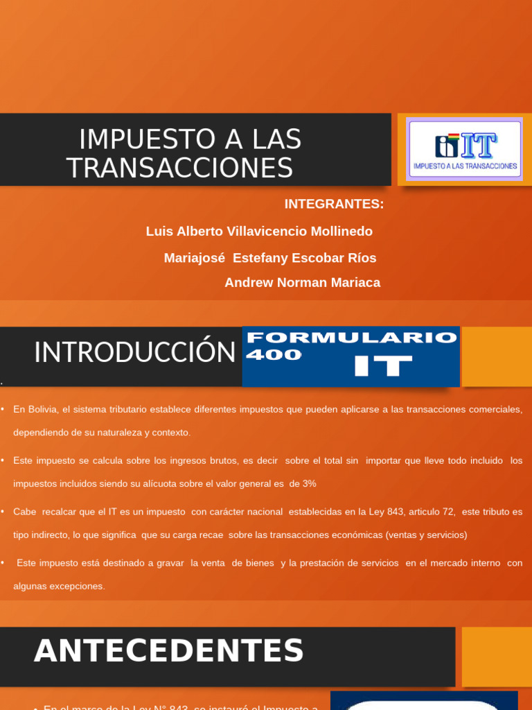 Impuesto A Las Transacciones | PDF | Impuestos | Economias