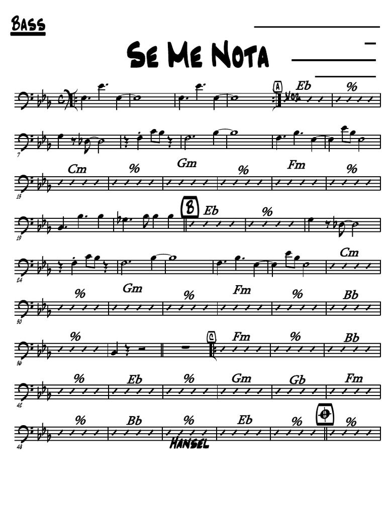 Se Me Nota-Bass | PDF