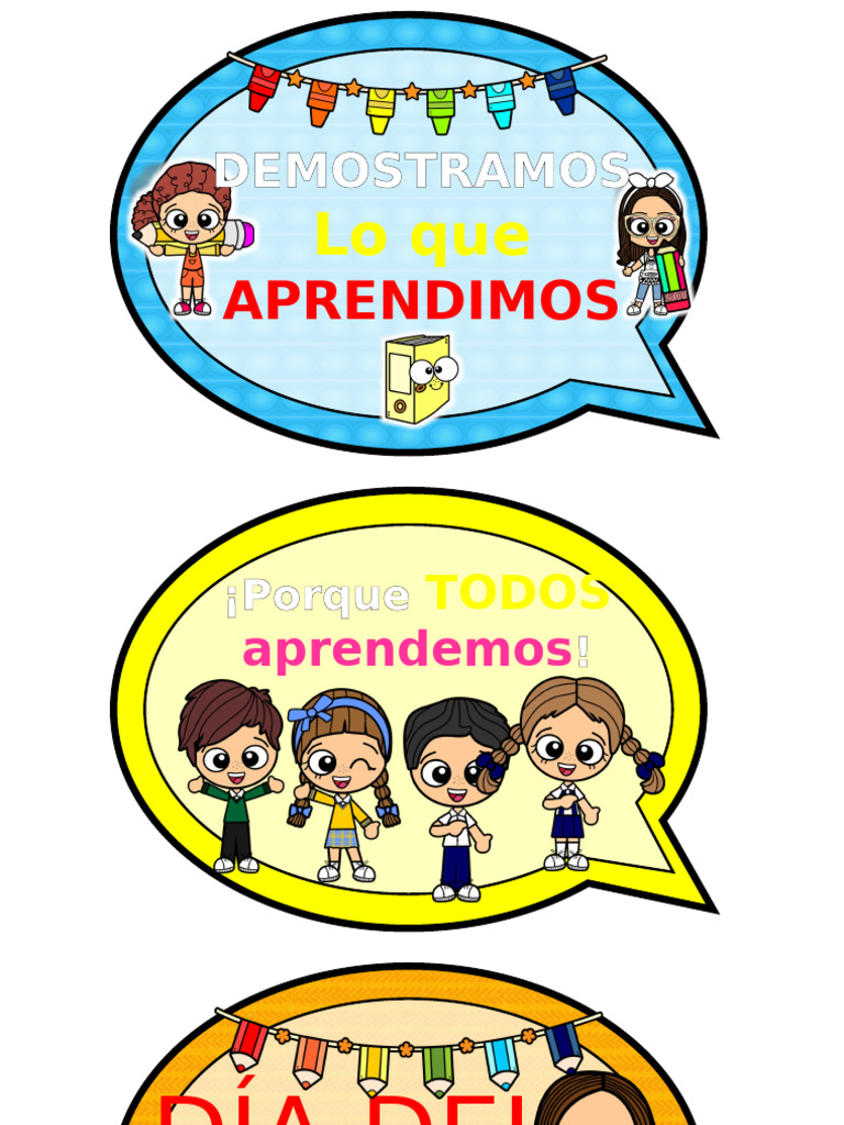 Letreros Dia Del Logro | PDF