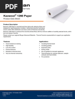 Kaowool S and Kaowool SZR Blankets Product Data Sheet | PDF | Thermal ...