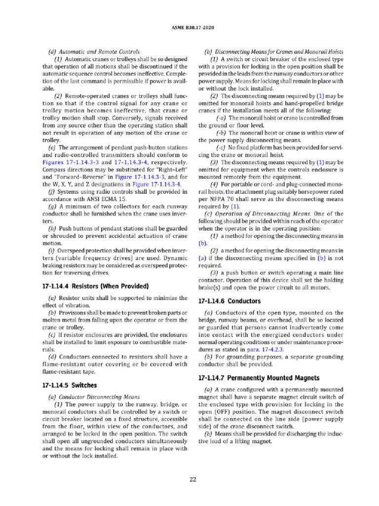 Asme B30.17 2020 (35-57) | PDF | Crane (Machine) | Switch