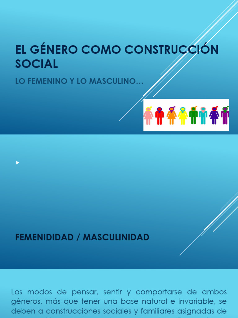 EL CONCEPTO DE GÉNERO PARA EL ESTUDIO DE Las Masculinidades | PDF ...