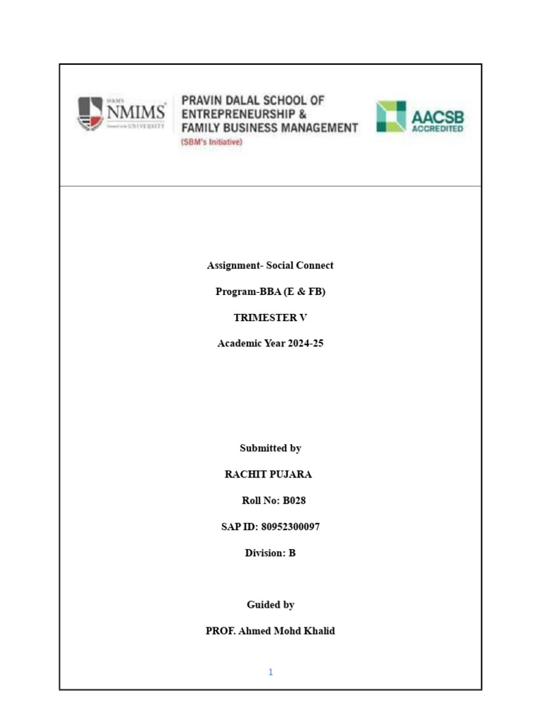 Rachit Pujara Social Connect Project | PDF | Recycling | Employment